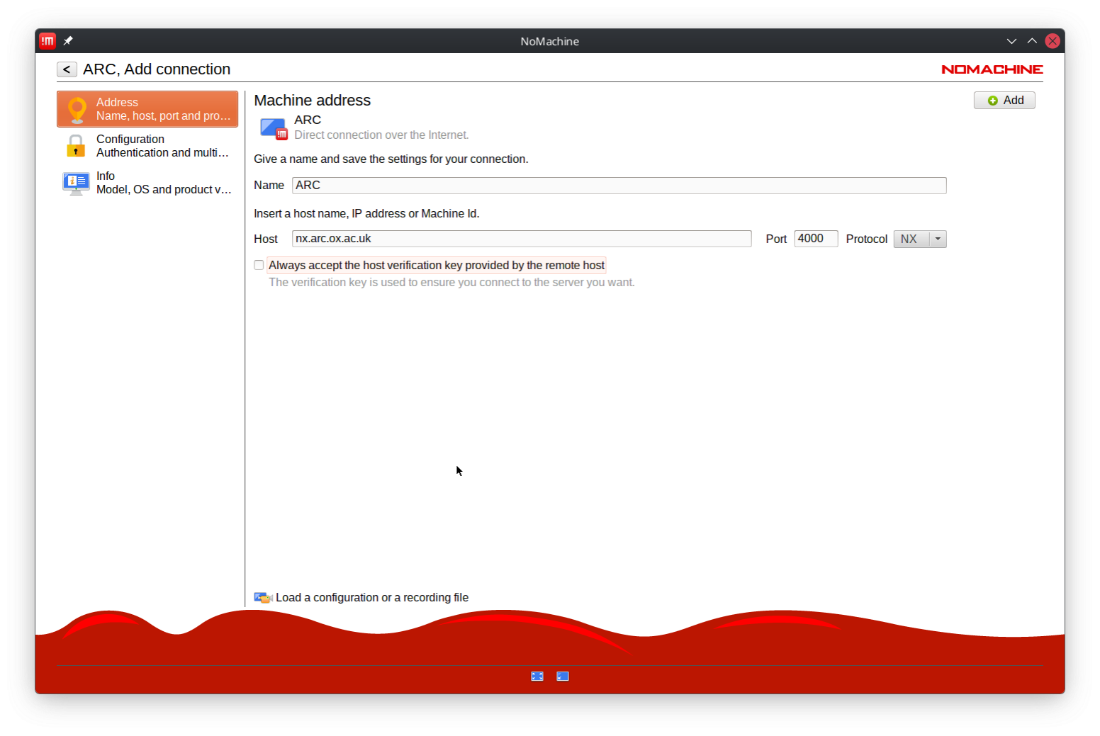 Configuring NoMachine client access — ARC User Guide documentation